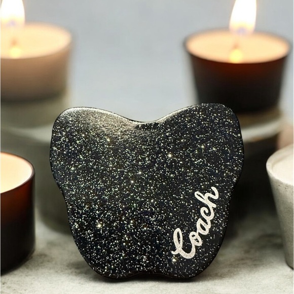 Coach | Accessories | Coach Glitter Butterfly Compact Mirror Black ...